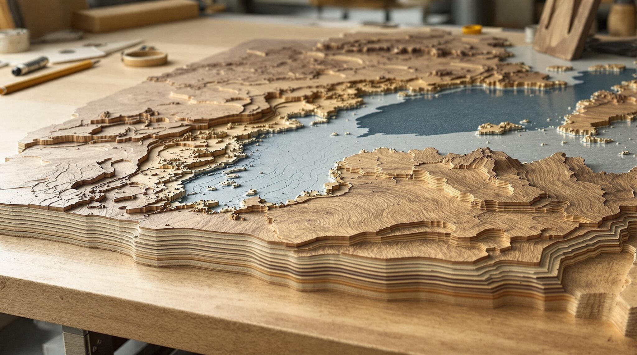 How to Choose the Right Material for a Wall‑Sized Relief Map - Topo Streets